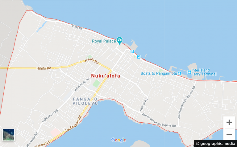 Nukualofa Google Map - Geographic Media