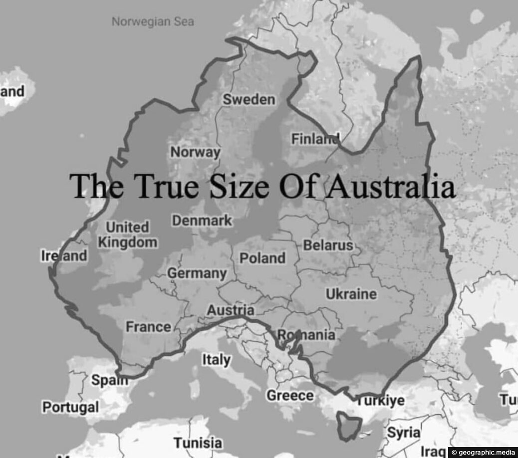 The True Size Of Australia Geographic Media The True Size Of Australia Geographic Media