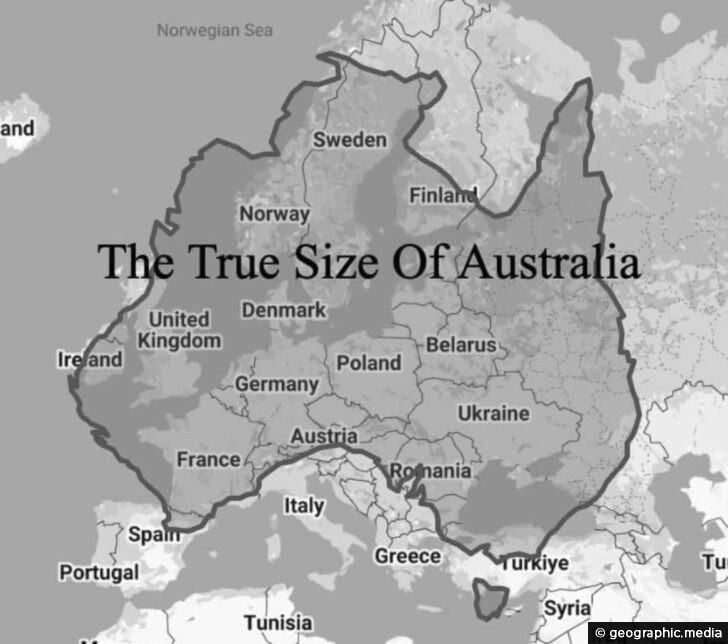The True Size of Australia - Geographic Media