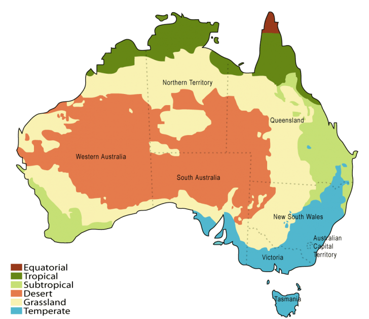Climate Map of Australia - Geographic Media