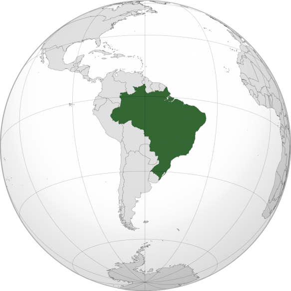Topographical Map of Brazil - Geographic Media