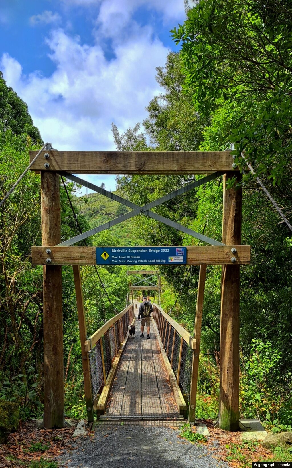 Birchville Suspension Bridge Akatarawa - Geographic Media